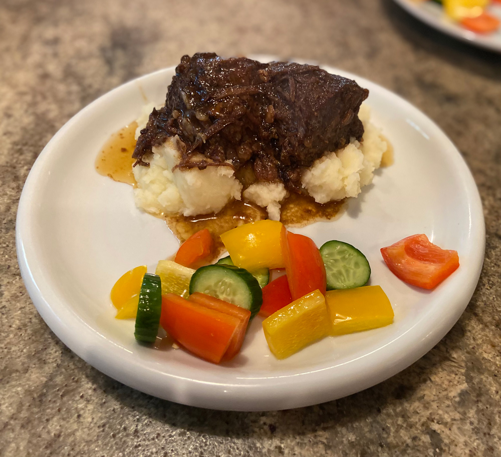 Balsamic Braised Short Ribs + Mashed Potatoes - Dinner at the Franzens