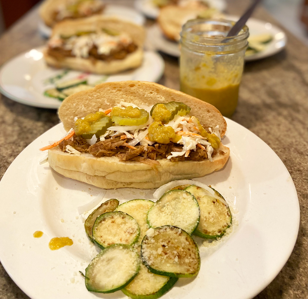 Hatch Chile BBQ Pulled Pork - Dinner at the Franzens