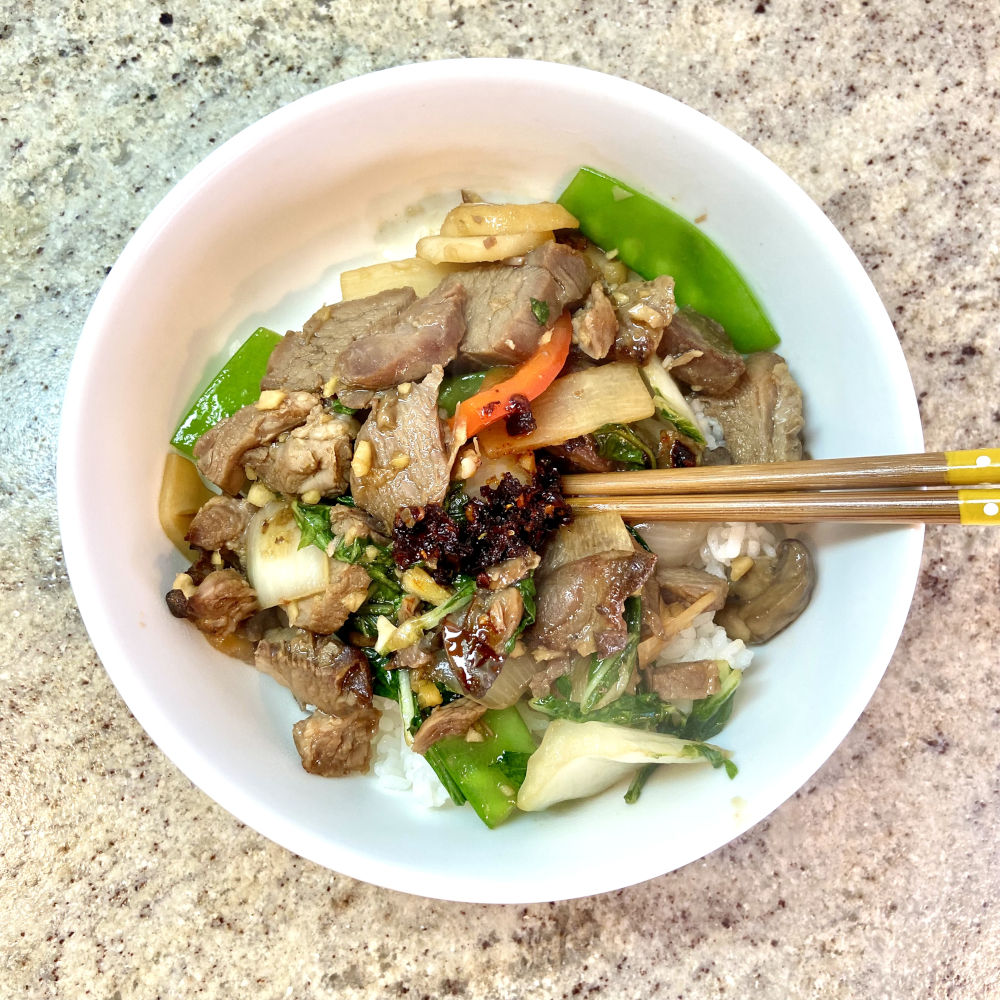 Chinese Roast Pork with Vegetables - Dinner at the Franzens