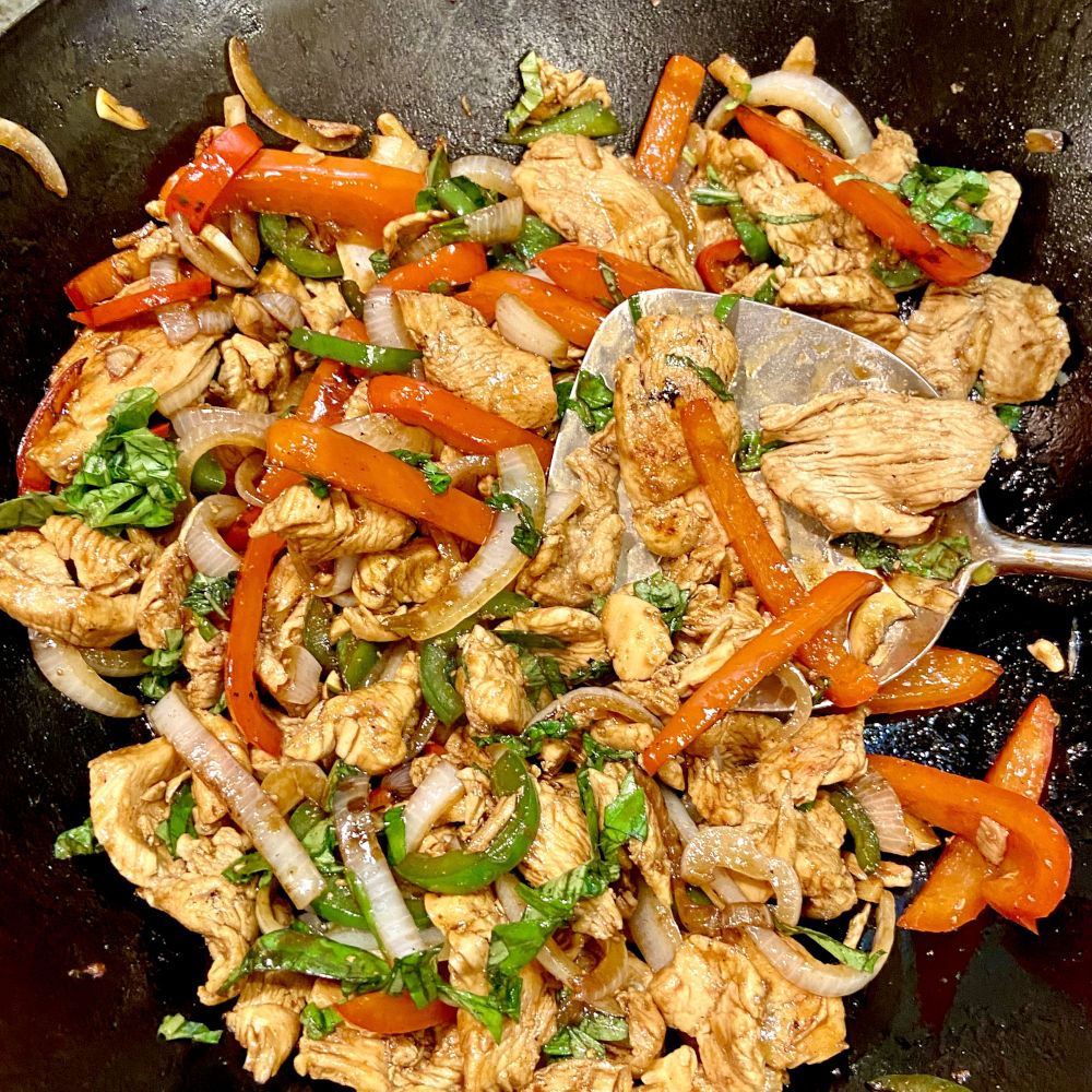 Pad Krapow Gai (Thai Spicy Basil Chicken) - Dinner at the Franzens